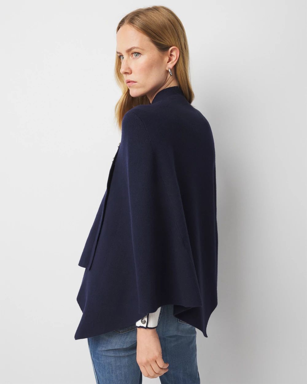 Button Wrap Poncho | White House Black Market